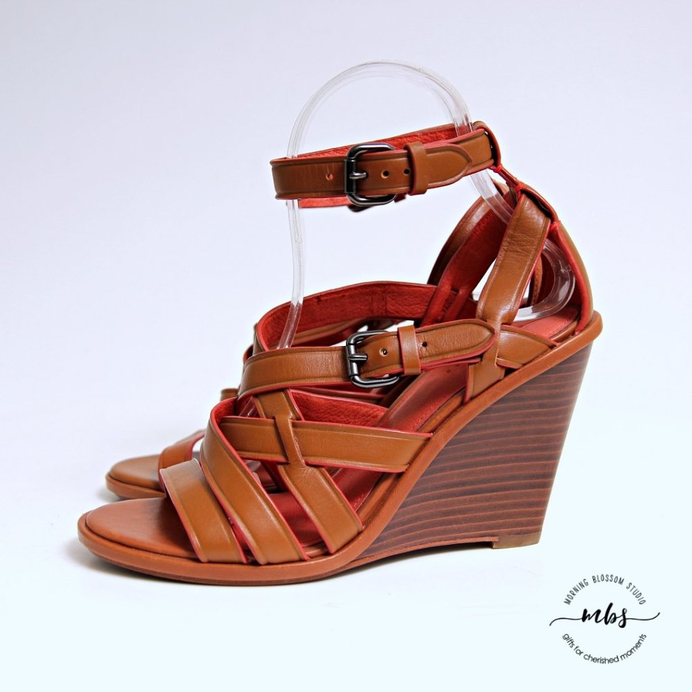 Coach Dawn Soft Vegan Leather Wedge Sandals - Gem